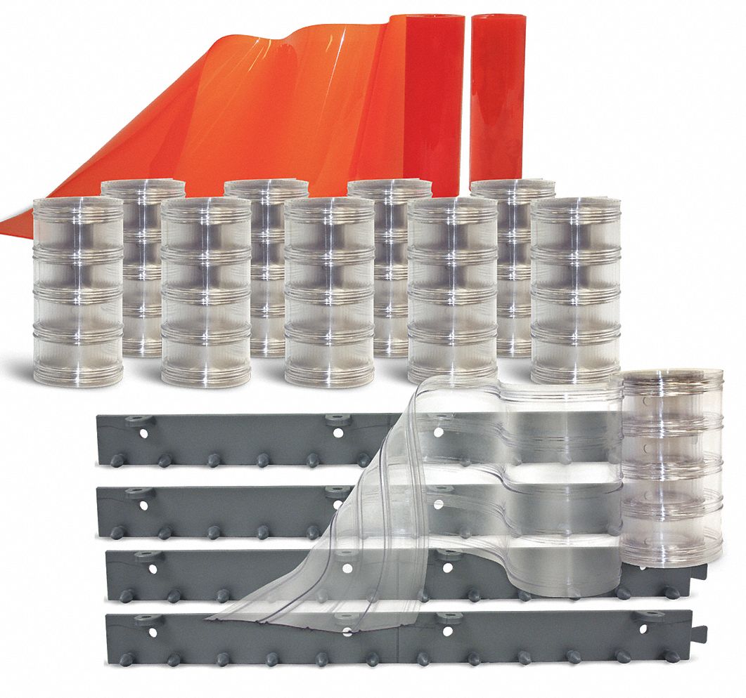 For 8 ft Opening Wd, For 12 ft Opening Ht, Vinyl Strip Door - 9R729 ...