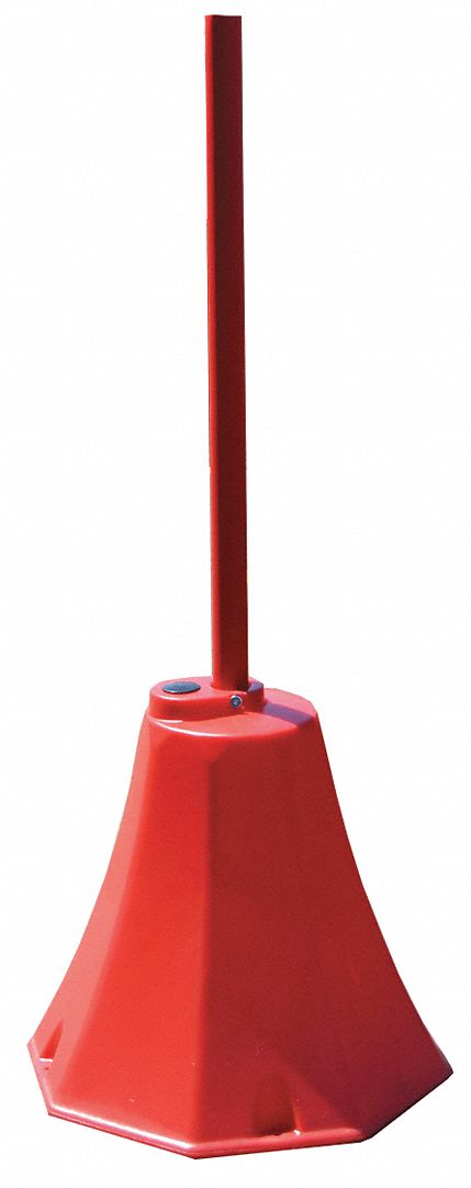 30 lb Base Wt, 8 ft 2 in x 1 9/10 in x 2 in, Sign Base with Post ...