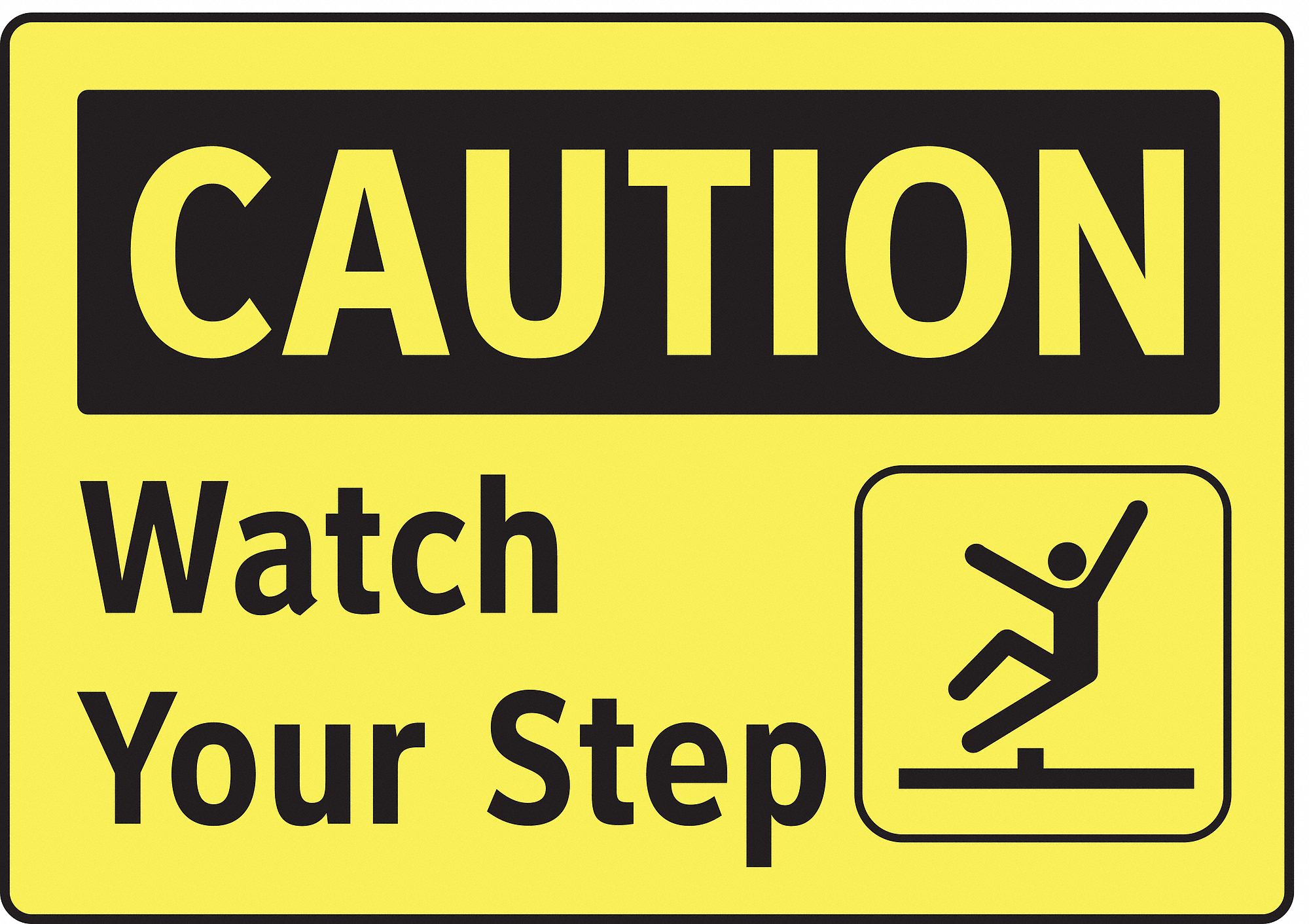 Vinyl, 7 in x 10 in Nominal Sign Size, Caution Sign - 9RNT5|S129FF ...