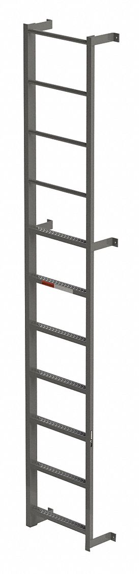 11 ft Overall Ht, 23.5 in Overall Wd, Fixed Ladder - 9RPP5|MDS07 - Grainger