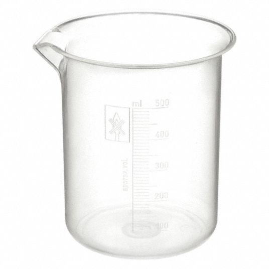 Low Form, 500 mL Capacity - mL, Beaker - 9RTC6|222045-0500 - Grainger