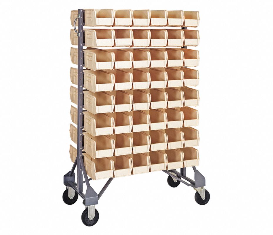 QUANTUM STORAGE SYSTEMS Rack Riel Mov,53",2Lad,Cap 1000lb,96 Gav ...