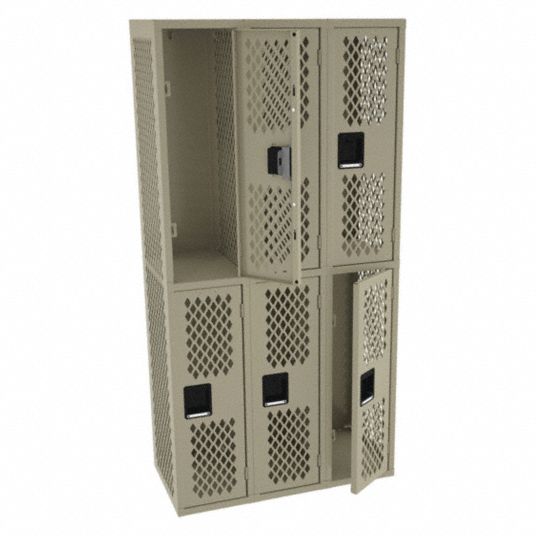 TENNSCO, 36 in x 18 in x 72 in, Ventilated, Wardrobe Locker - 9RYH9|VDL ...
