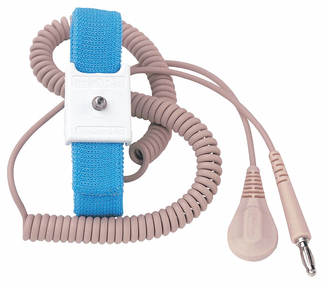 Static Control Wrist Band,W 6 Ft Cord - Grainger