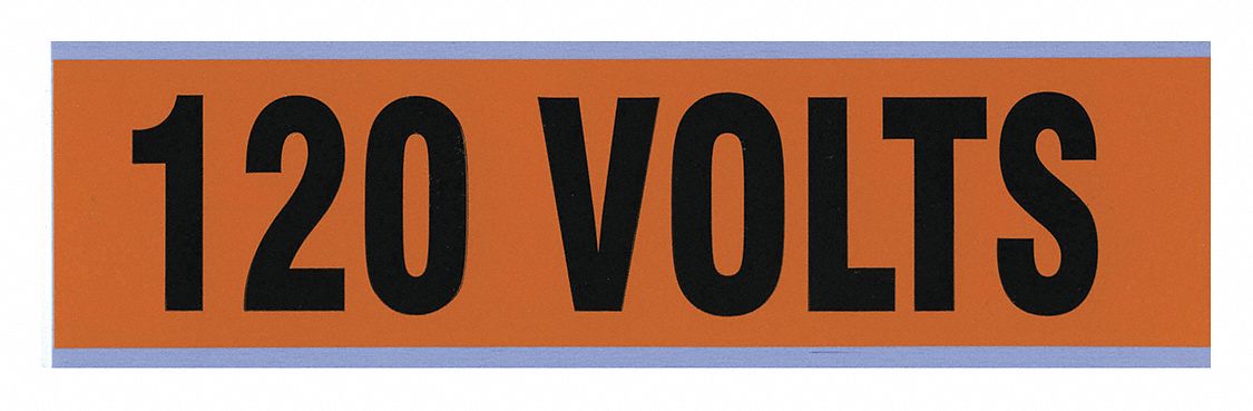 STRANCO INC, 2 1/4 in Label Ht, 120 Volts, Conduit and Voltage Marker ...