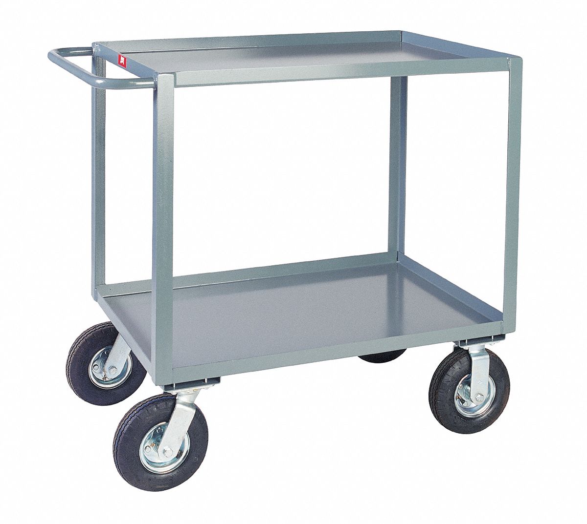 JAMCO Utility Cart with Lipped Metal Shelves, Load Capacity 1,200 lb ...