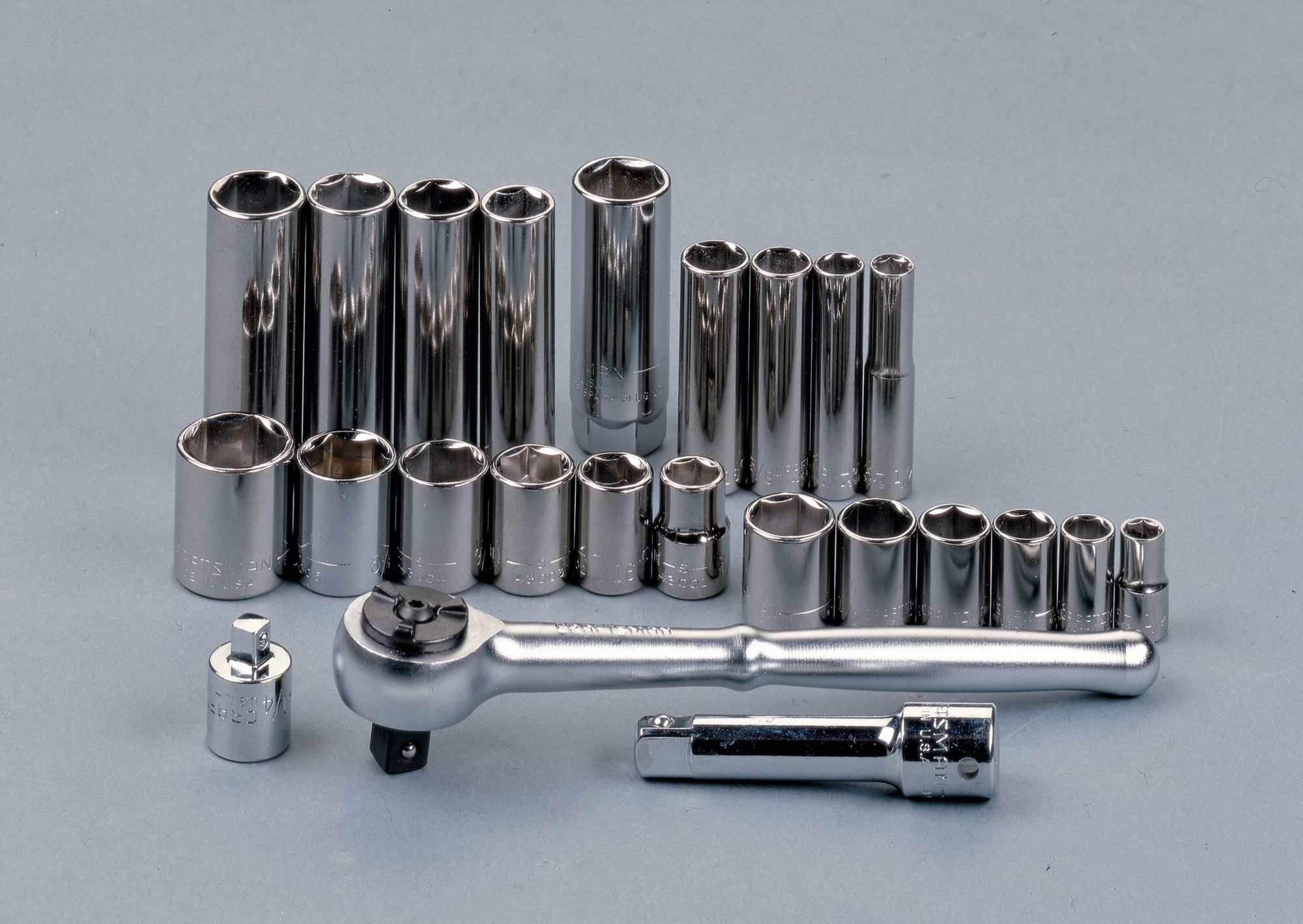 Socket Wrench Set, Socket Size Range 7/32 in to 1/2 in, 4mm to 10mm ...