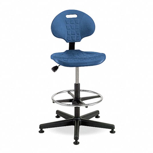 Task Chair, Task Chair, Blue, Plastic, 21 in to 31 in Nominal Seat ...