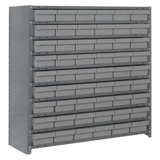 QUANTUM STORAGE SYSTEMS, 36 in x 12 in x 39 in, 1 Sided, Enclosed Bin ...