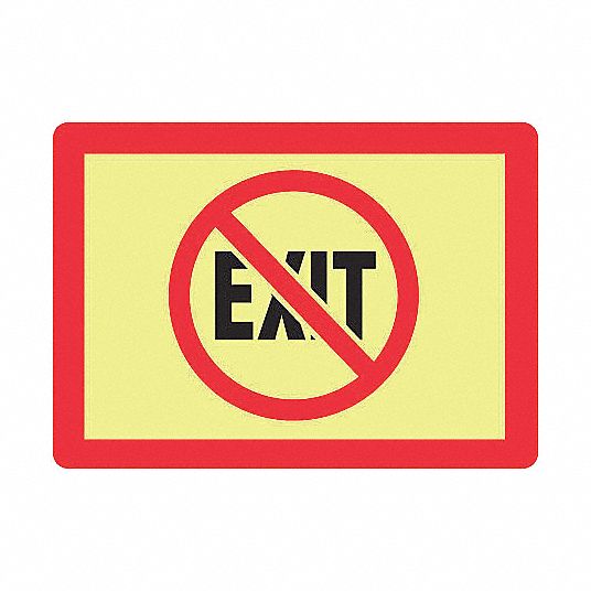 Fiberglass, 10 in x 14 in Nominal Sign Size, Exit Sign - 9TZ44|24192P ...
