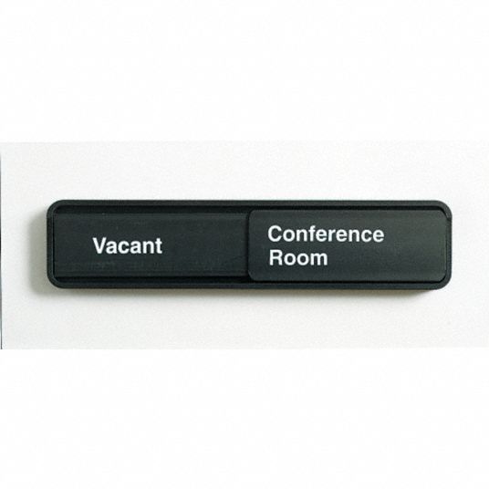 Plastic, Adhesive Sign Mounting, Conference Room Sign - 9TZ89 ...