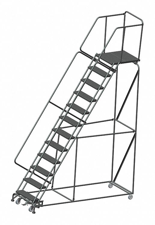 Lockstep Rolling Ladder,Steel,120 In.H - Grainger