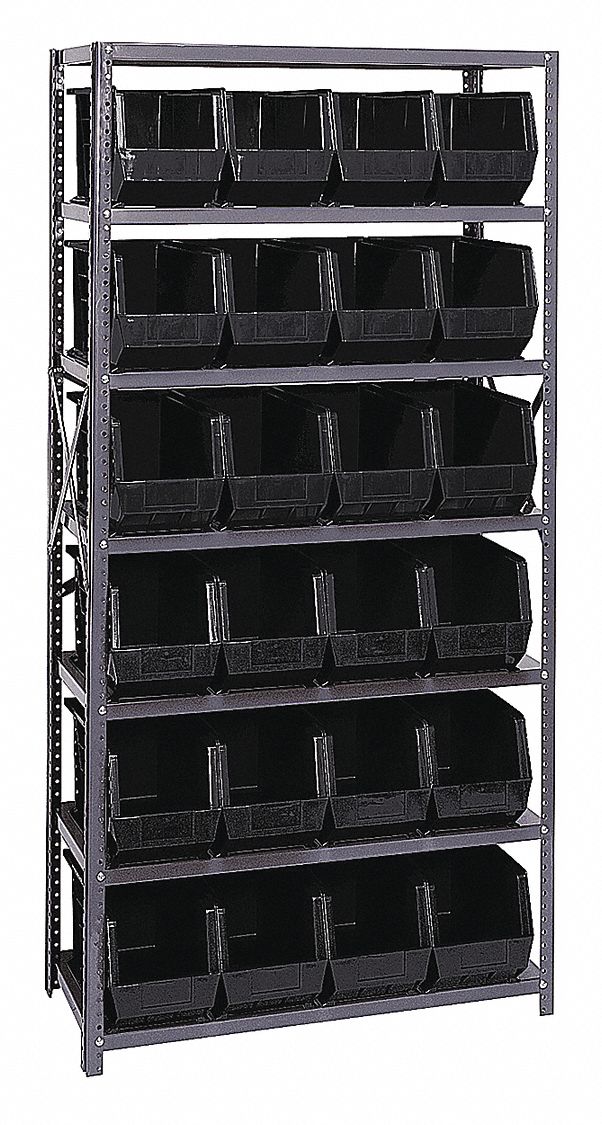 QUANTUM STORAGE SYSTEMS, 36 in x 18 in x 75 in, 1 Sided, Bin Shelving ...