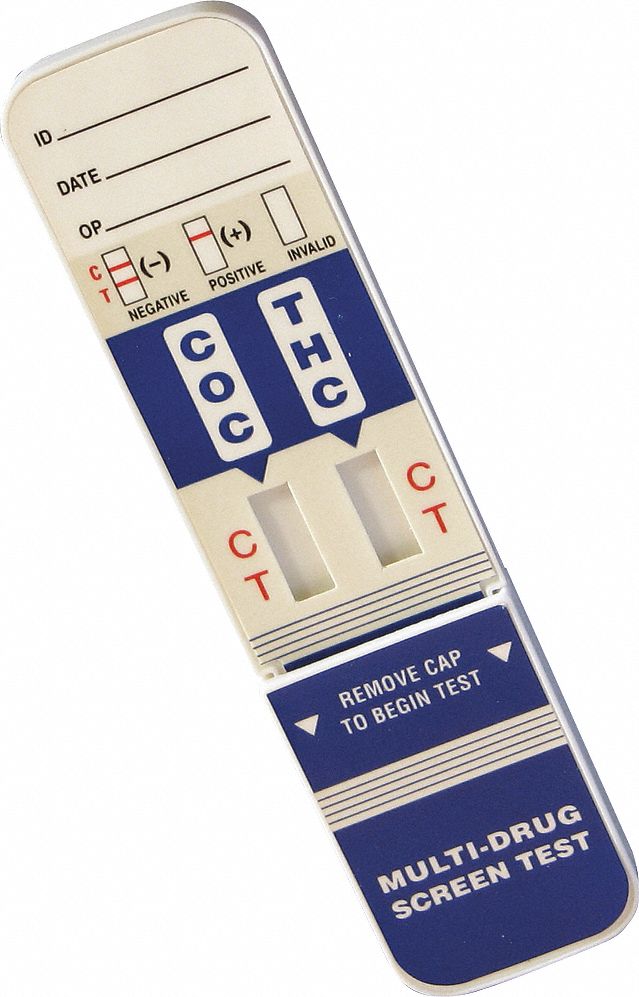 2-Panel Drug Test Card, Detects Drugs and Metabolites; PK25 - Grainger