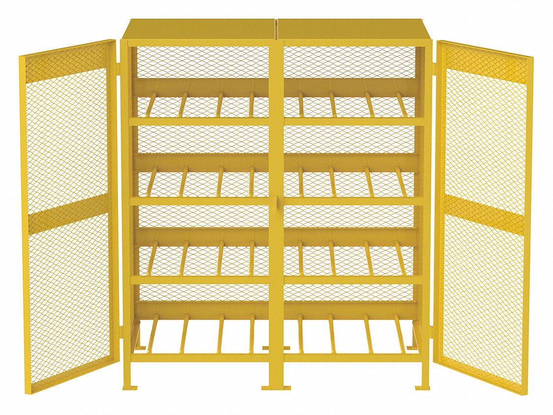 16 Horizontal Cylinders, 64 in x 40 in x 71 in, Cylinder Storage ...