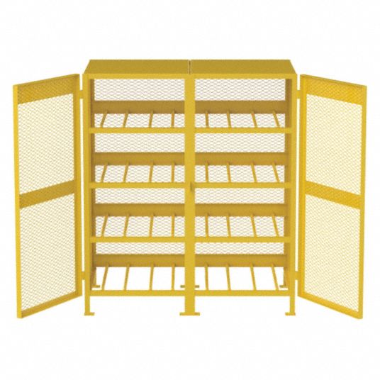16 Horizontal Cylinders, 64 in x 40 in x 71 in, Cylinder Storage ...