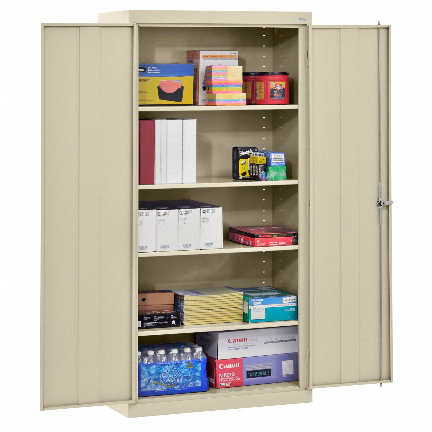 SANDUSKY Storage Cabinet: 36 in x 18 in x 72 in, Swing Handle & Keyed ...