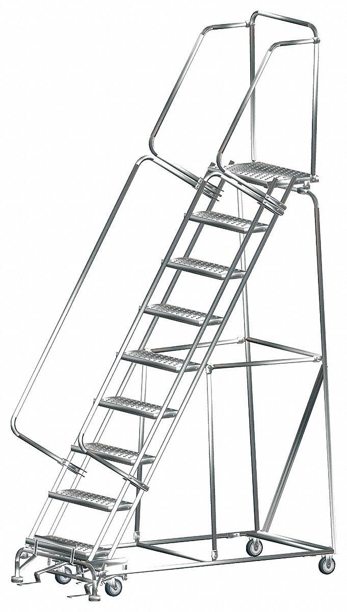 Lockstep Roll Ladder,T304 Steel,90 In.H - Grainger