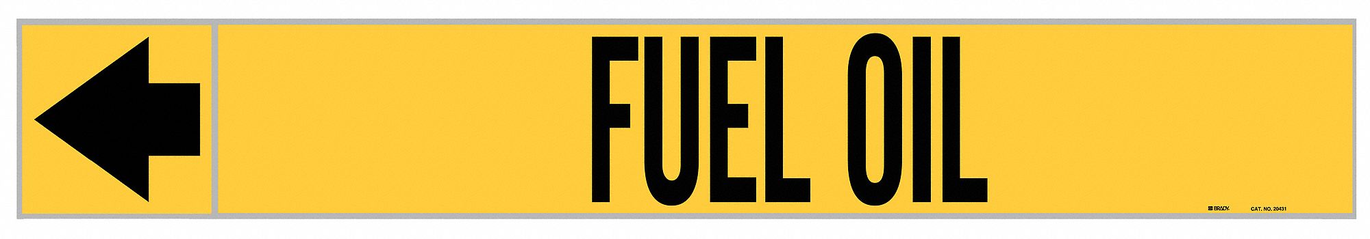 Fuel Oil, Yellow, Pipe Marker - 9UD02|20431 - Grainger