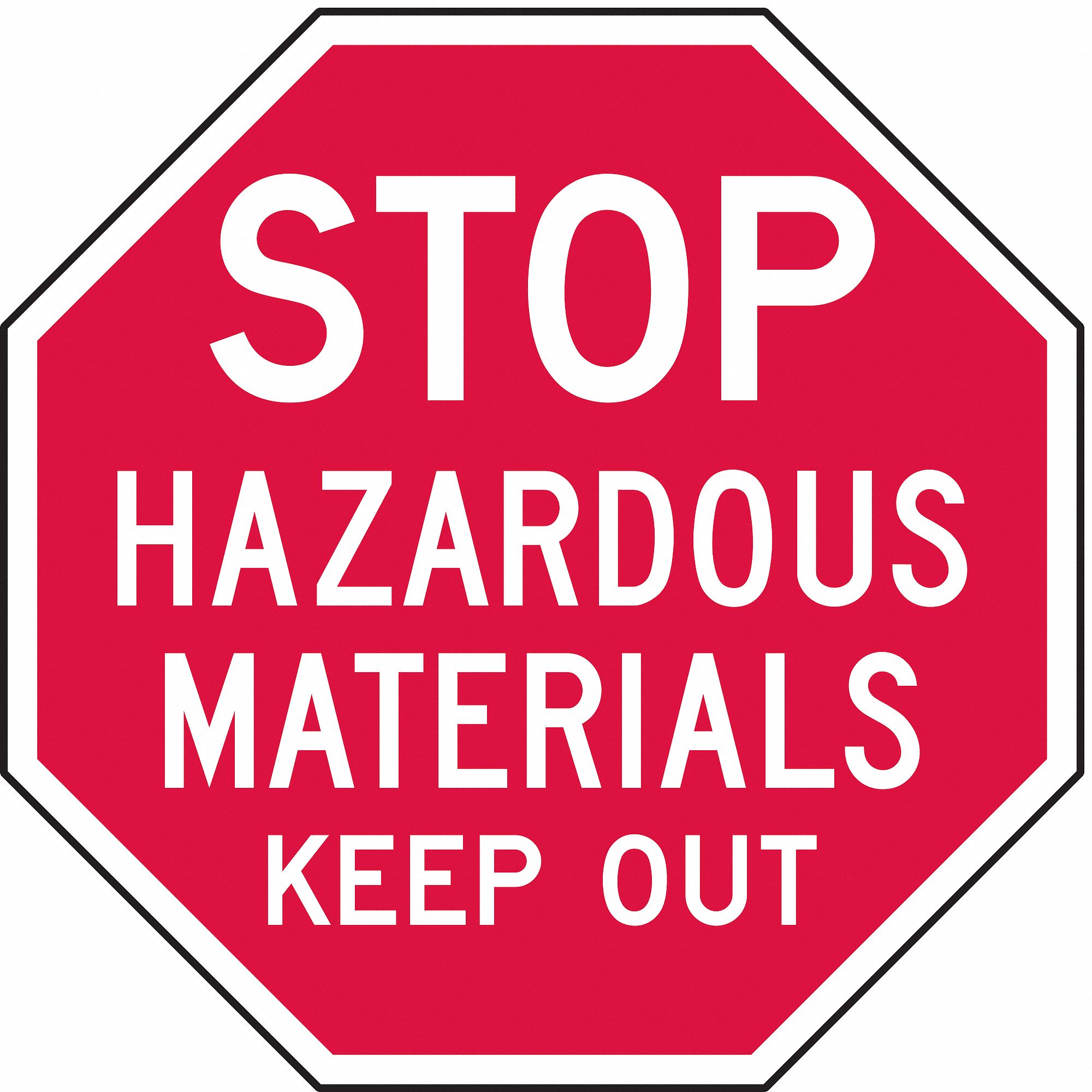 Aluminum, Mounting Holes Sign Mounting, Reflective Hazardous Materials ...