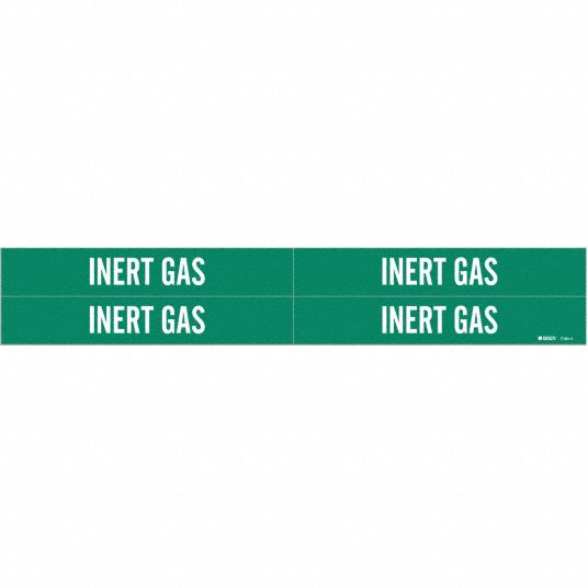Inert Gas, Green, Pipe Marker - 9UEE8|7164-4 - Grainger