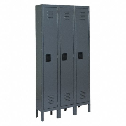 EDSAL, 36 in x 15 in x 66 in, Louvered, Wardrobe Locker - 45GU11 ...