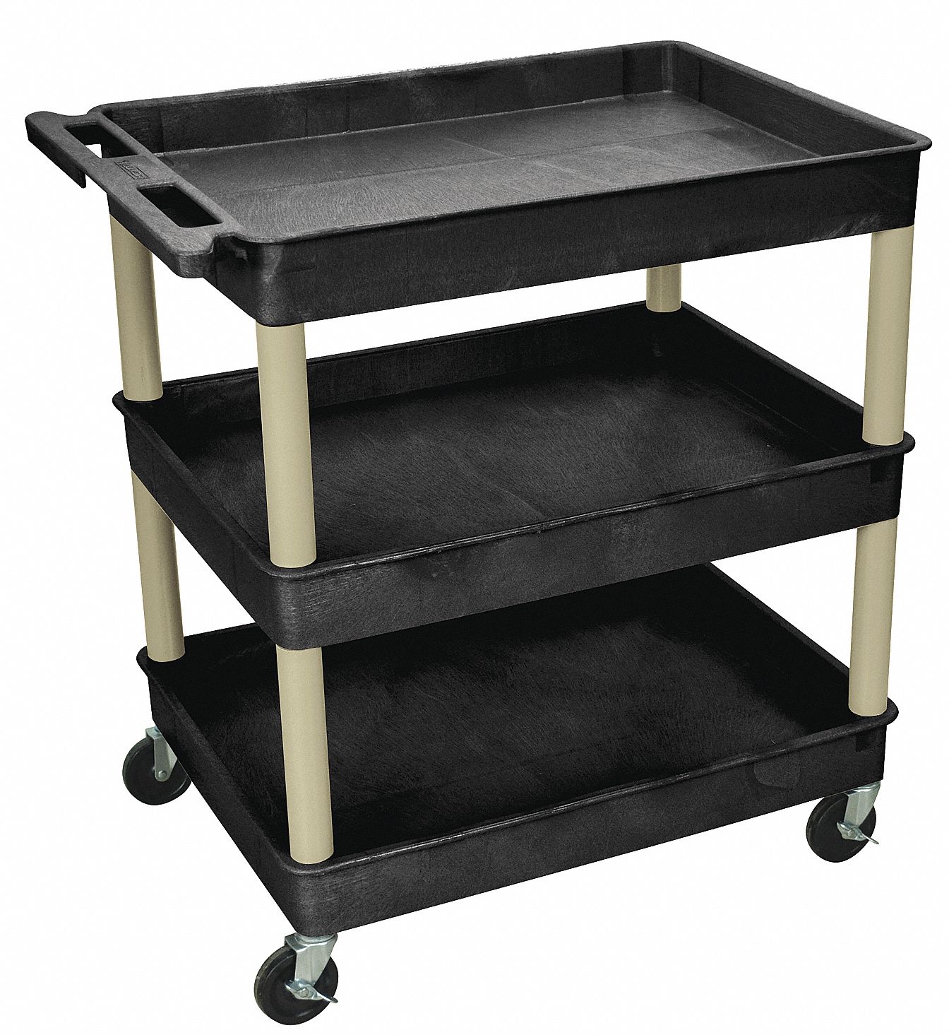 Utility Cart, 400 lb Load Capacity, Number of Shelves 3, 32 in x 24 in ...