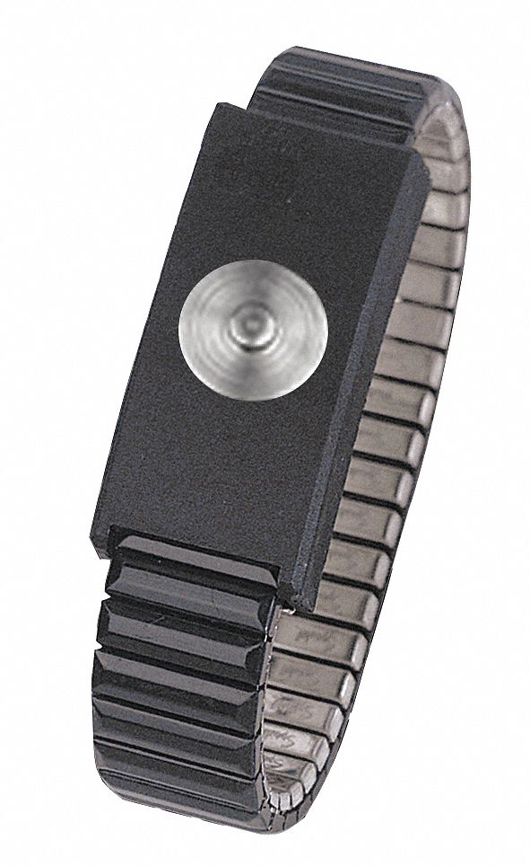 DESCO, Metal, Black, Magnetic Snap Wrist Strap - 9UM65|09186 - Grainger
