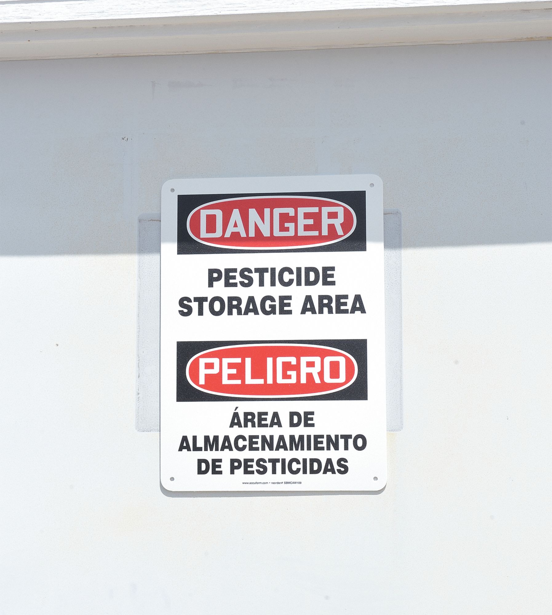 ACCUFORM Spanish-Bilingual Danger Sign, Aluminum, Rectangle, English ...