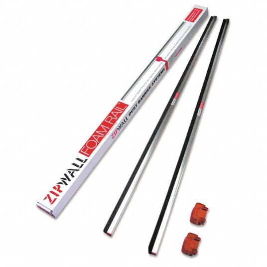 ZipWall Foam Rail, PK 2 - Grainger