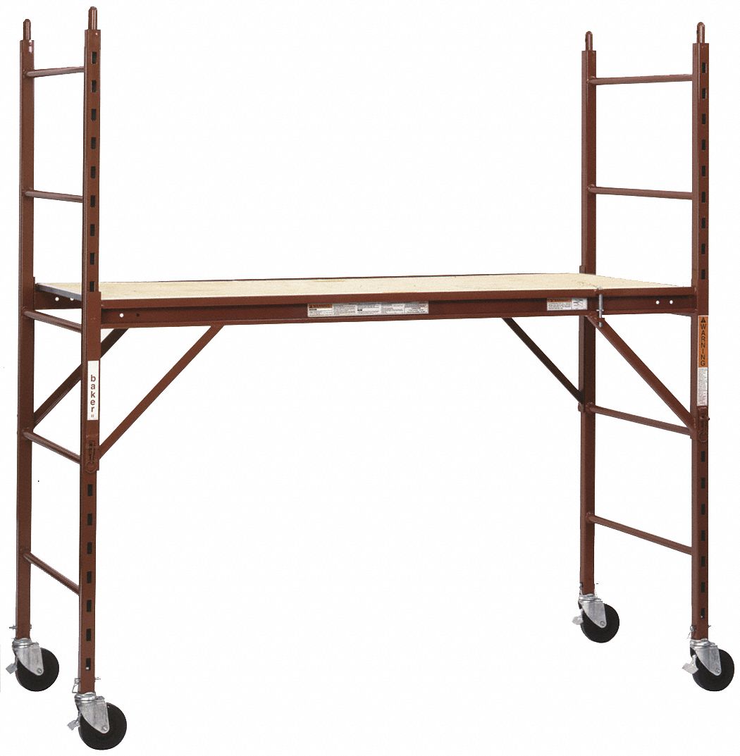 BIL-JAX Portable Scaffold, Steel, Aluminum, Wood, 6 ft. Platform Height ...