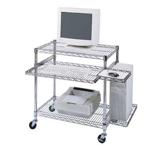 Portable Computer Workstation,Shelving - Grainger