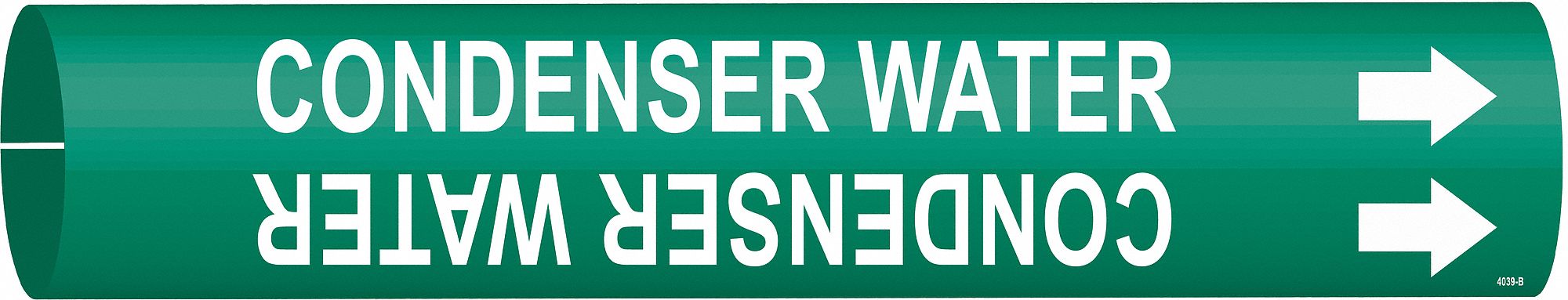 Condenser Water, Green, Pipe Marker - 9W146|4039-B - Grainger
