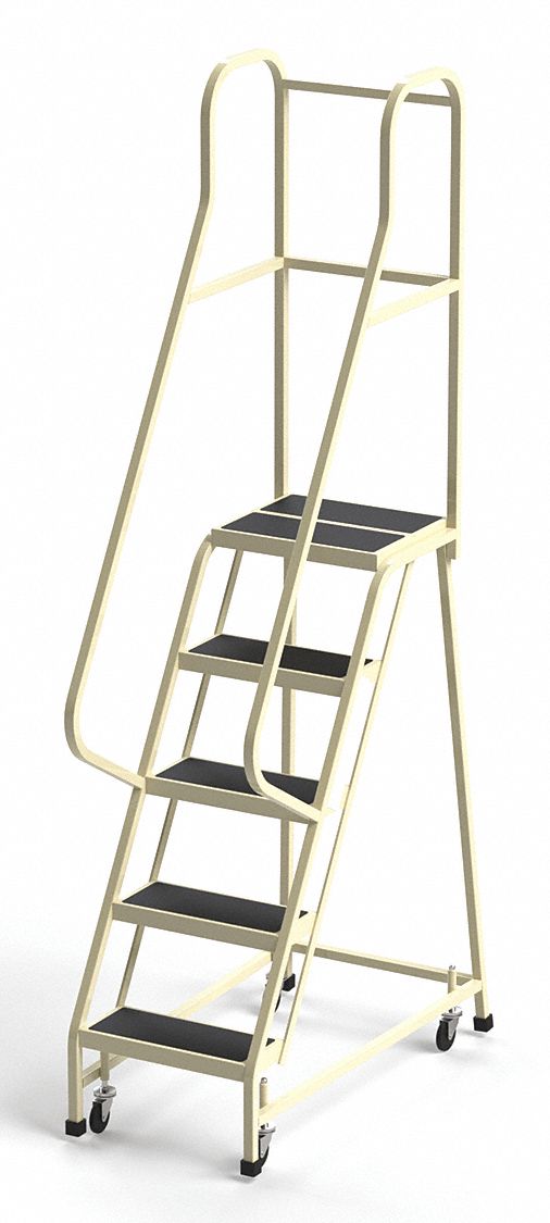 EGA, 4.2 ft Platform Ht, Assembled, Rolling Ladder - 9WGE9|CA-F008 - Grainger