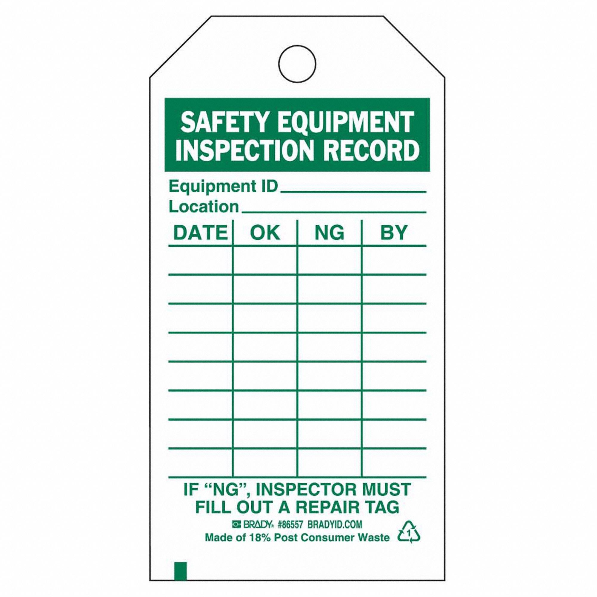 Inspection, 3 in Wd, Tag - 9W470|86557 - Grainger