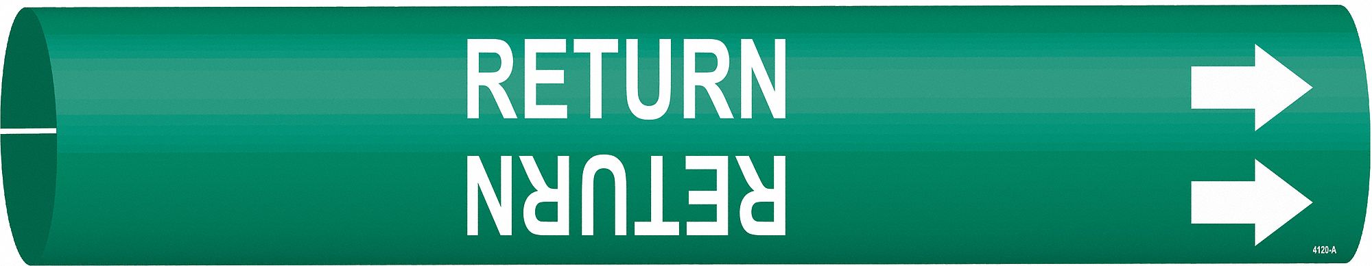 Return, Green, Pipe Marker - 9W472|4120-A - Grainger