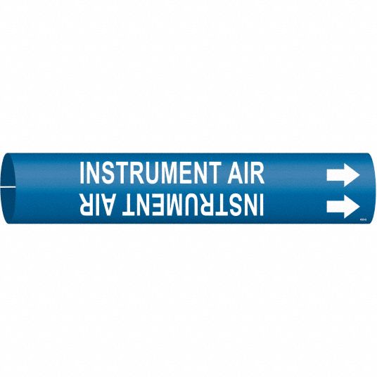 Instrument Air, Blue, Pipe Marker - 9W478|4089-B - Grainger