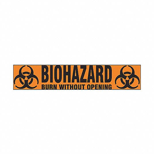 Biohazard Warning Tape, Message - Grainger