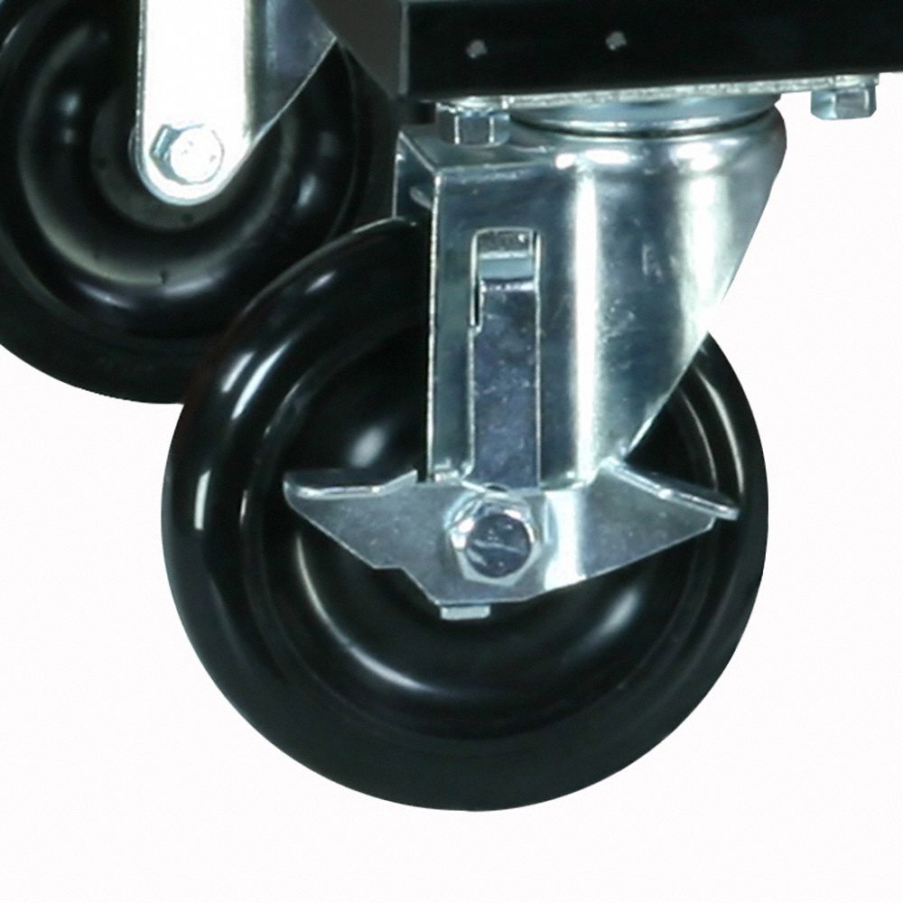 SANDUSKY Storage Cabinet: Casters, 46 in x 24 in x 78 in, Recessed Pull ...