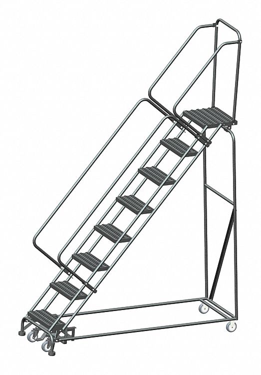 Lockstep Rolling Ladder,Steel,80 In.H - Grainger