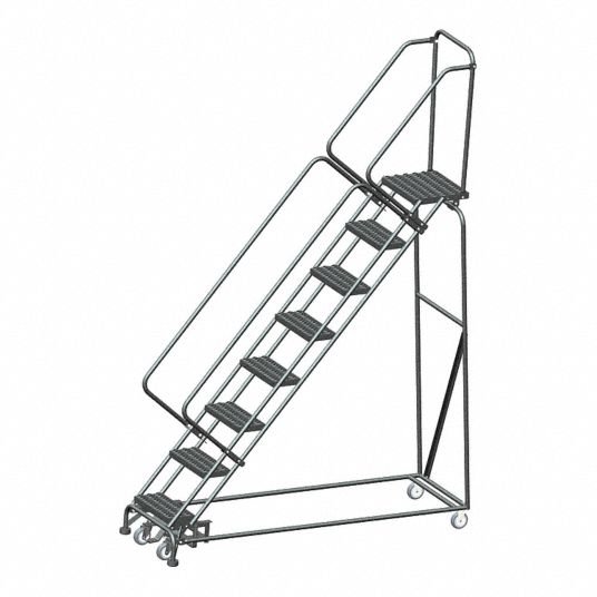 Lockstep Rolling Ladder,Steel,80 In.H - Grainger