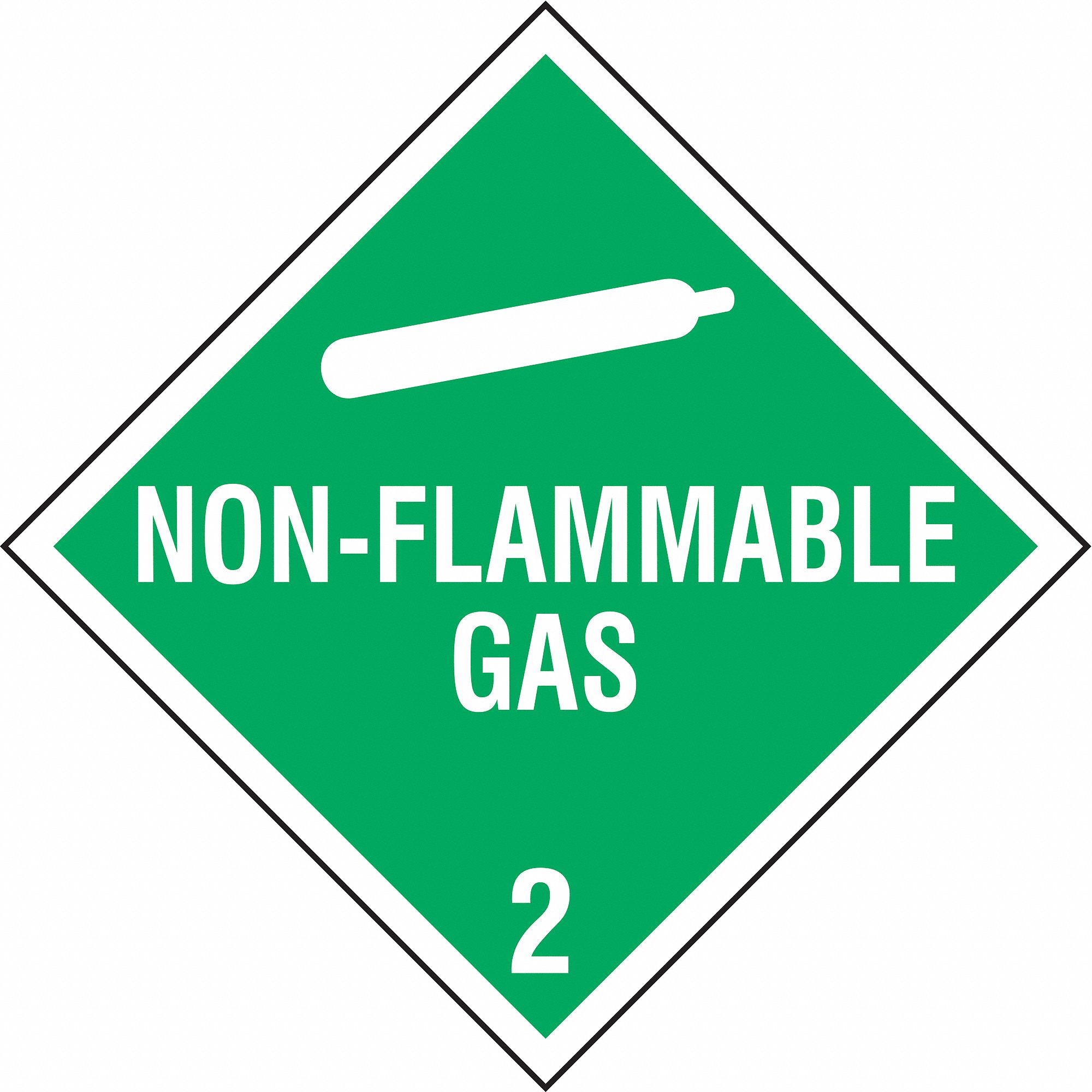Non-Flammable Gas, 10 3/4 in Label Wd, DOT Container Placard - 8WCA7 ...