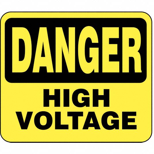 BARRIER POST SIGN DANGER HIGH VOLTAGE 1 - Grainger