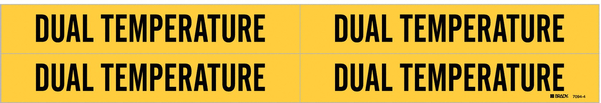 Dual Temp, Yellow, Pipe Marker - 9WLR7|7094-4 - Grainger