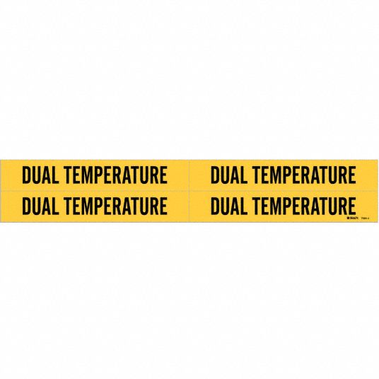 Dual Temp, Yellow, Pipe Marker - 9WLR7|7094-4 - Grainger