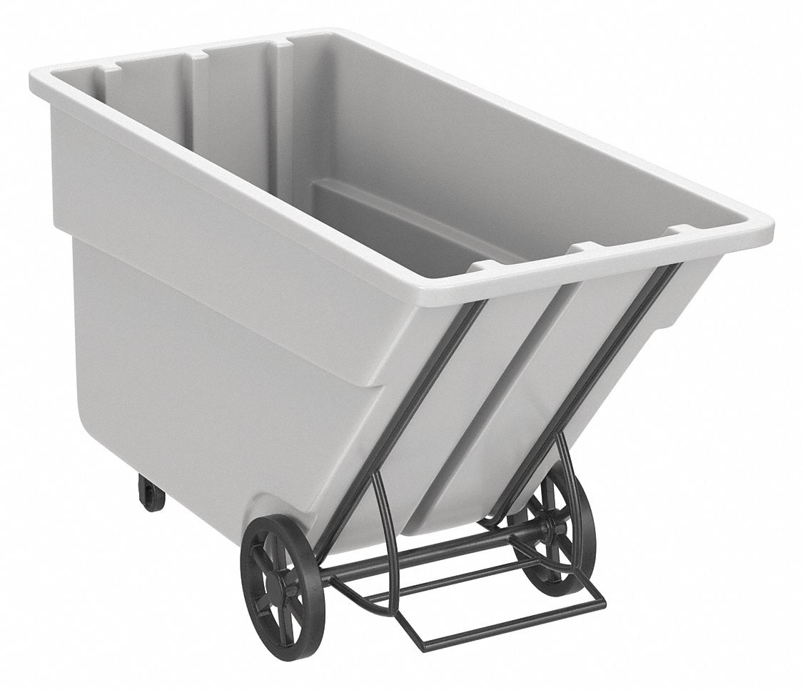 29 cu ft Cubic Foot Capacity, White, General Purpose Plastic Tilt Truck ...