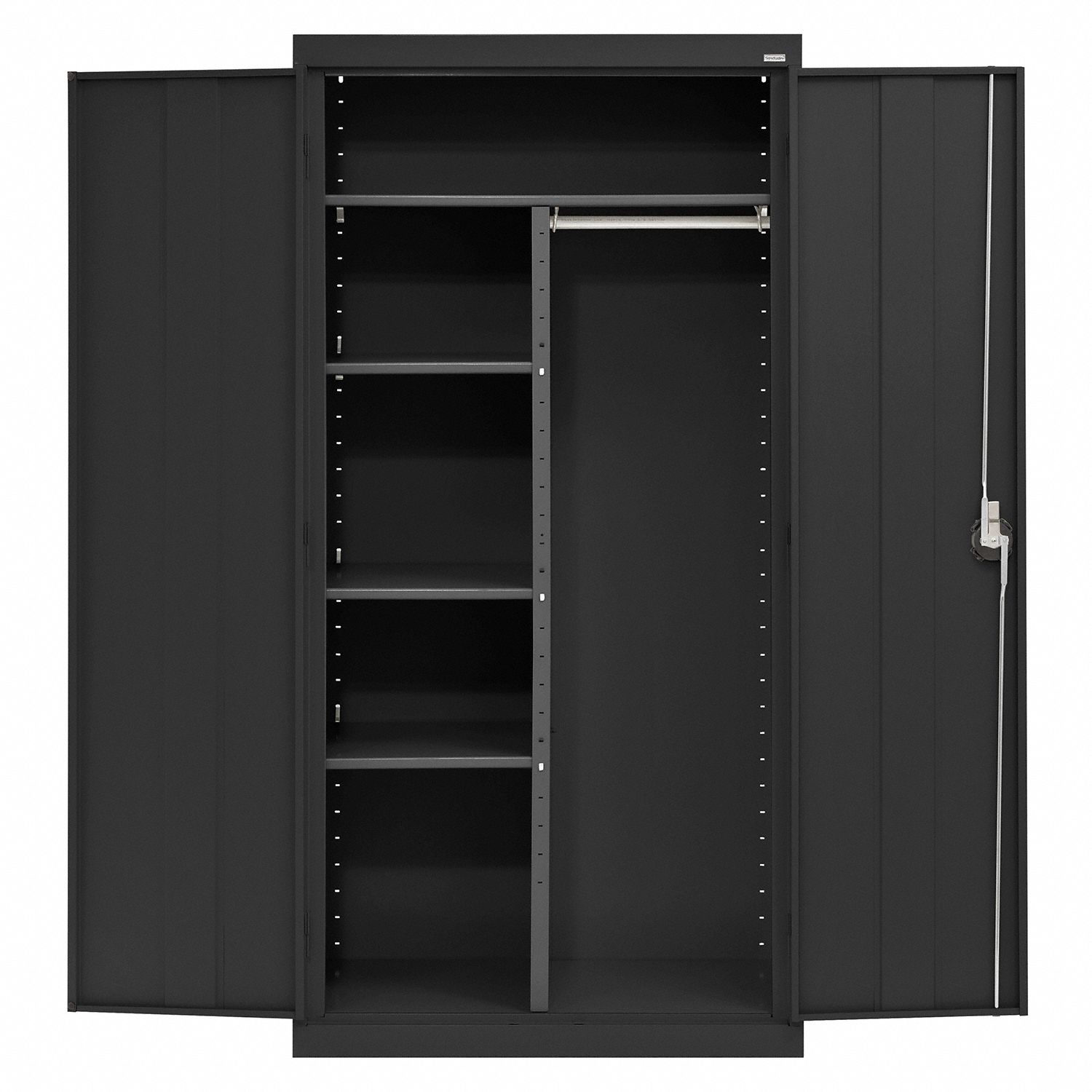 SANDUSKY Storage Cabinet: 36 in x 18 in x 72 in, 4 Shelves, Recessed ...