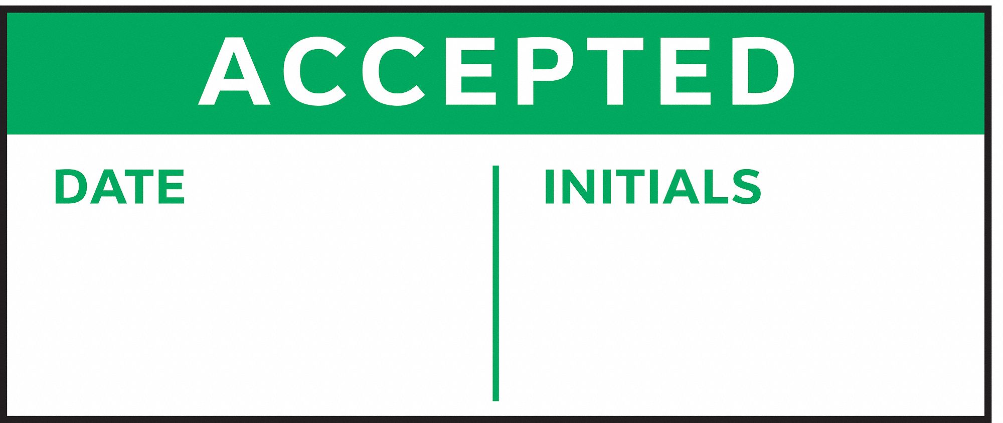 Accepted, 1 in Wd, Inspection Label - 8ATE8|TC1-21001 - Grainger