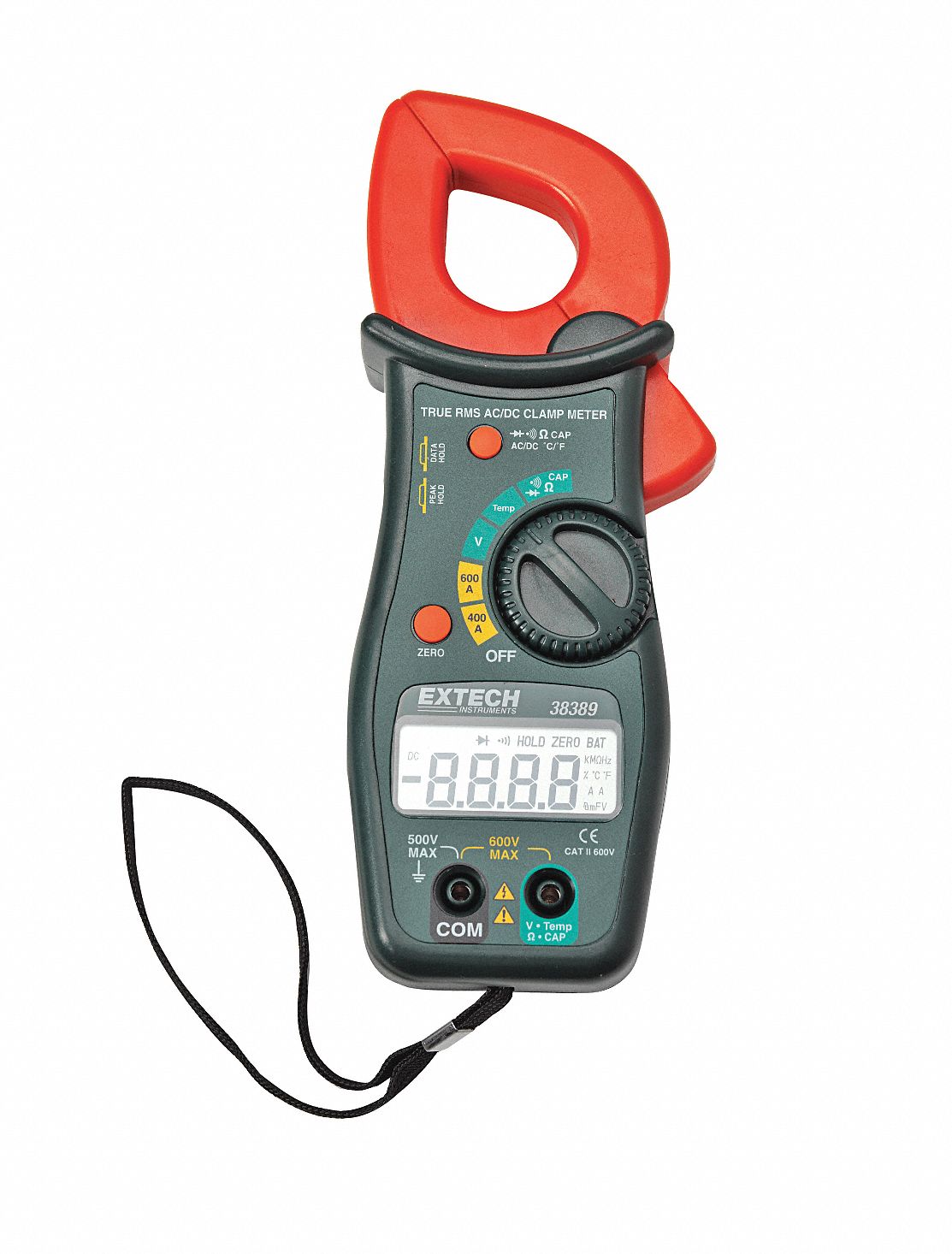 Clamp On Digital Clamp Meter, -4° to 1400°F Temp. Range, 1.3 in (33 mm ...