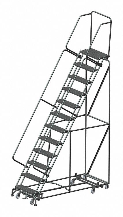 BALLYMORE, 10 ft Platform Ht, Unassembled, Rolling Ladder - 9X039|WA-AD ...